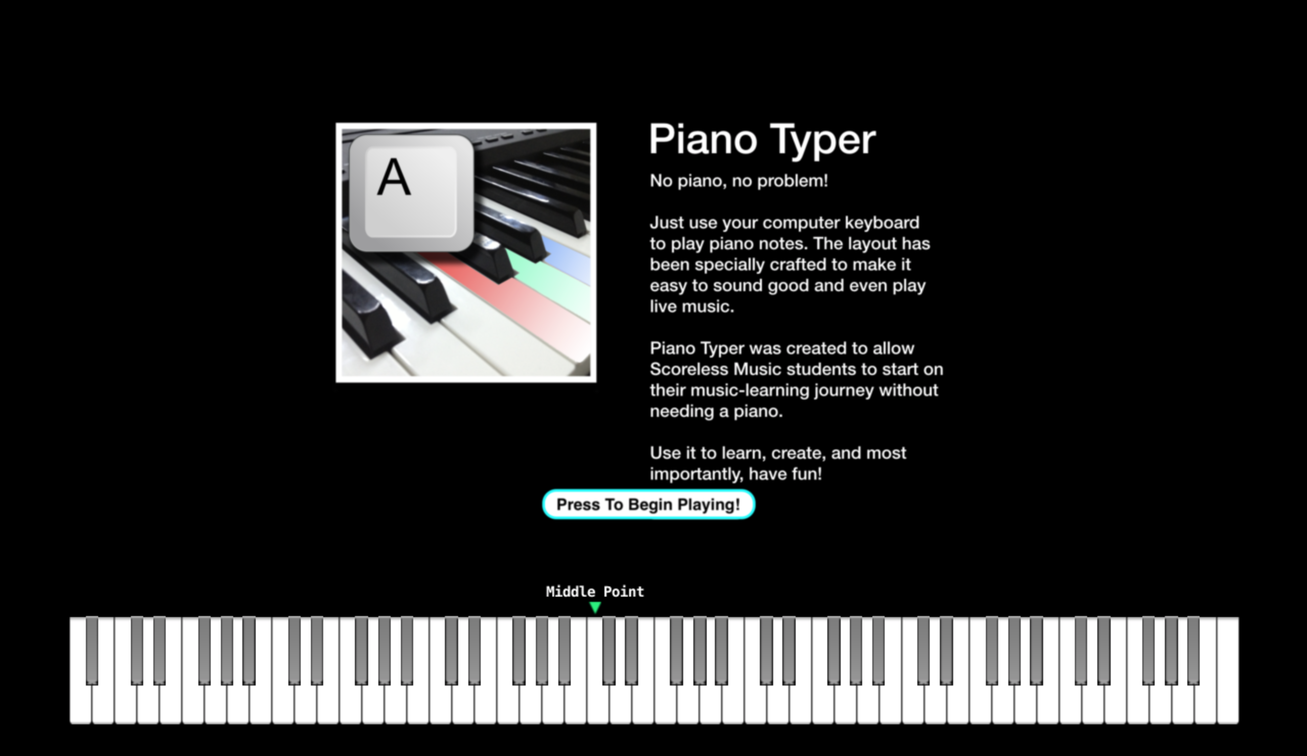 PianoTyper – Scoreless Music
